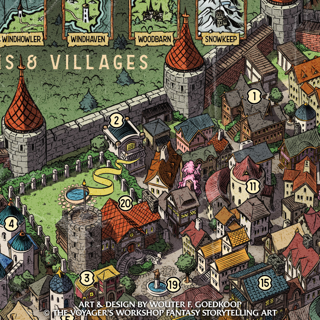Guildenhof Town Map - Print – The Voyager’s Workshop