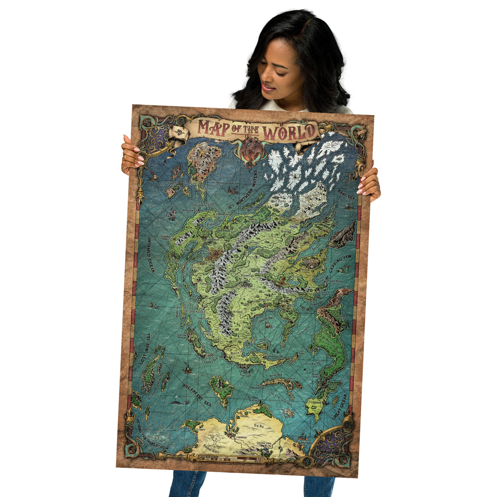 Map of the World (English) - Print – The Voyager’s Workshop