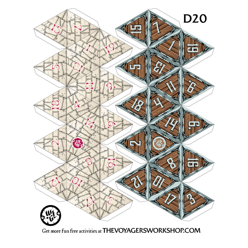 Castle & Siege Tower D20 Papercraft – The Voyager’s Workshop
