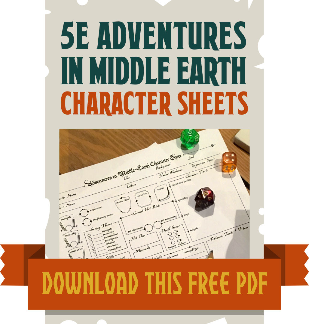 Character Sheets for Adventures in Middle-Earth 5E – The Voyager’s Workshop