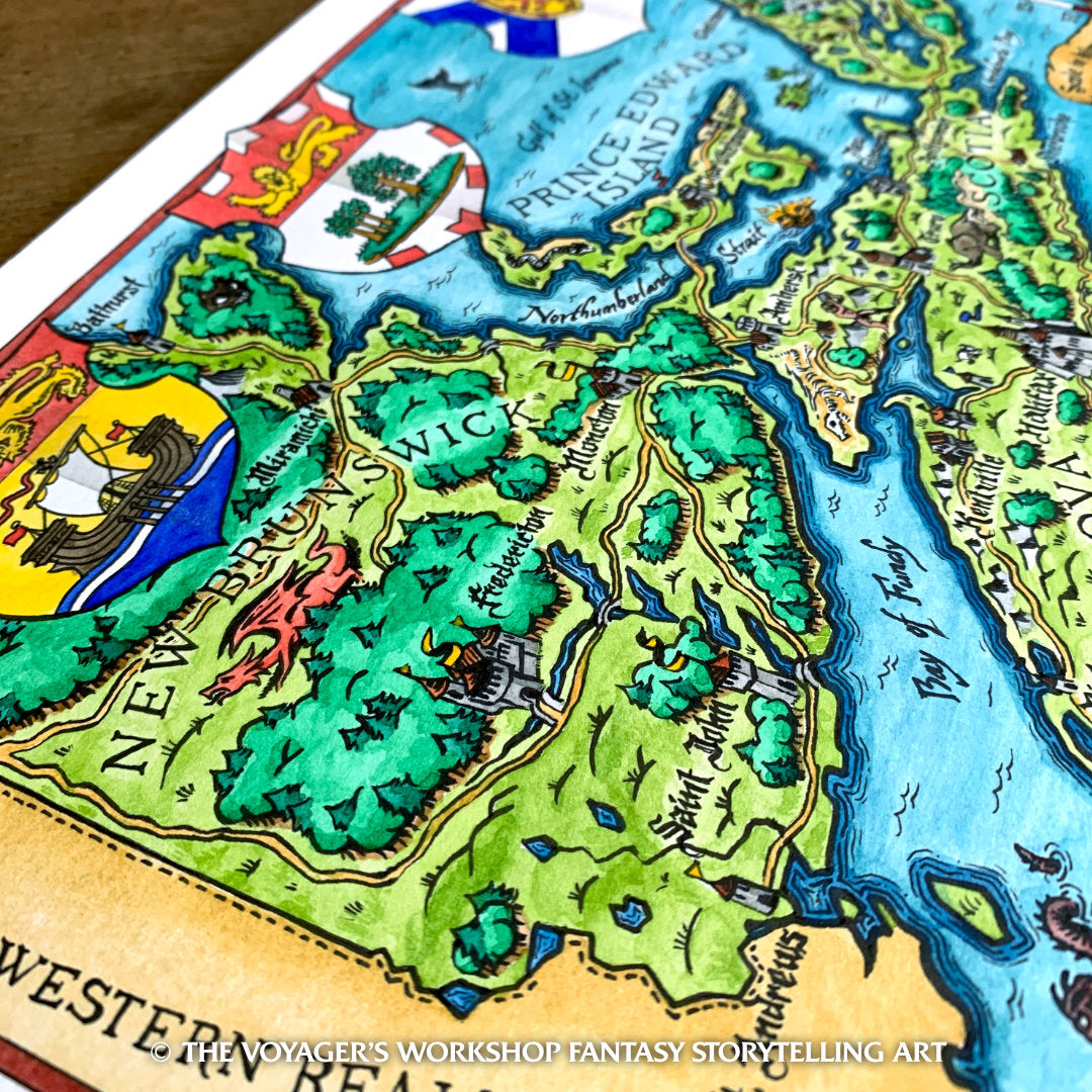 Map of the Maritimes - Original – The Voyager’s Workshop